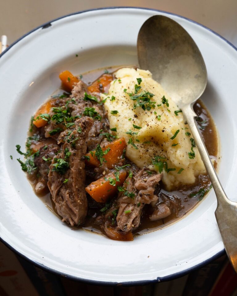Julius Robert’s slow cooked Welsh Lamb with a herby broth